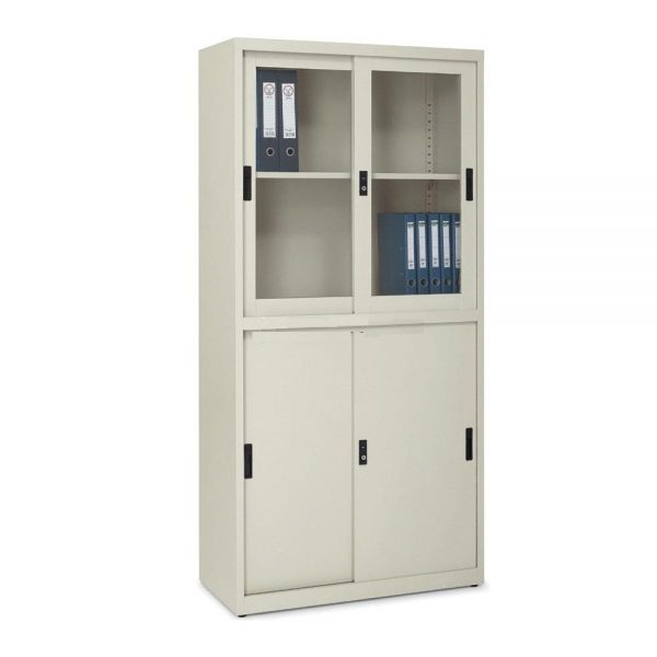 Office Almirah / File Case -Steel-2+2 Sliding Door 4 Compartment – Rociton